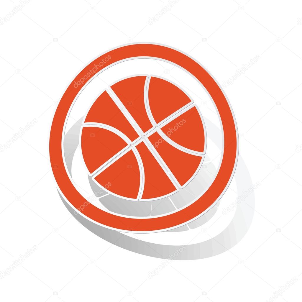 Basketball sign sticker, orange Stock Vector by ©ylivdesign 84588018