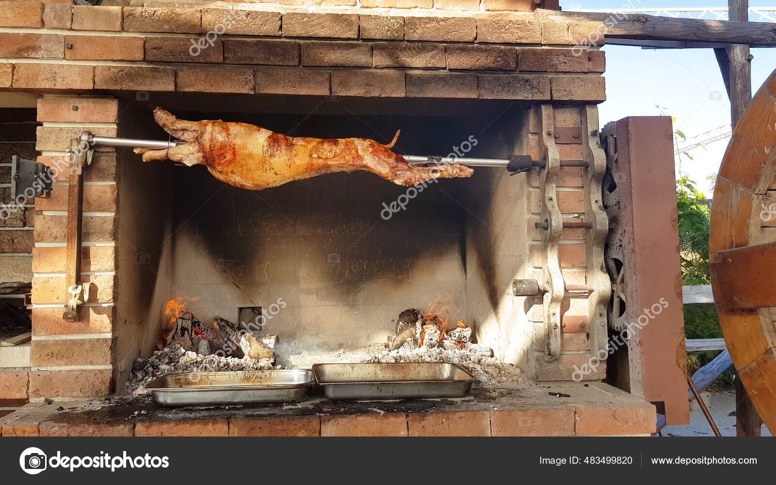 Whole Lamb Rotisserie Spit