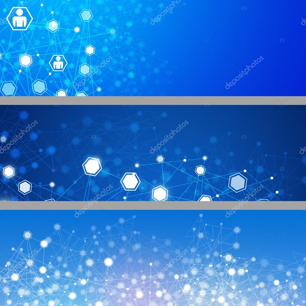Abstract Network Banners — Stock Photo © alexaldo #54736365