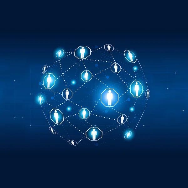 Network Communications Abstract BLue Background - Stock Image - Everypixel