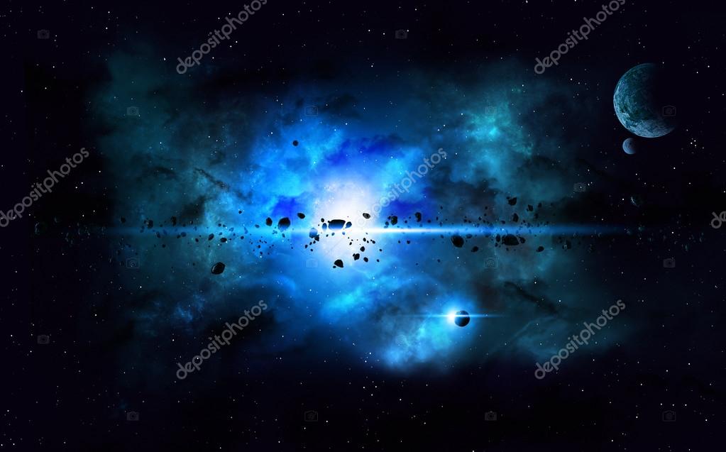 Blue Deep Space Imaginary Nebula Stock Photo by ©alexaldo 69292115