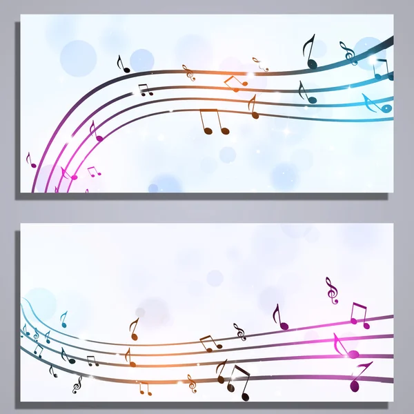 Blue musical background with notes and rays - vector — Stock Vector ...
