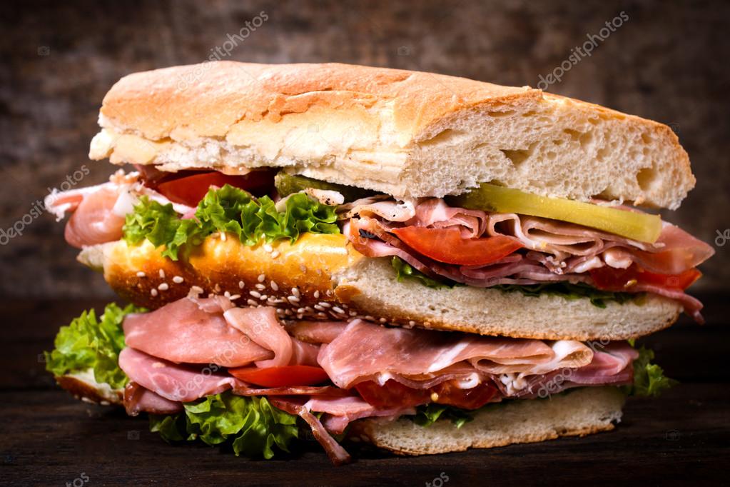 Big gourmet sandwich Stock Photo by ©uroszunic 58495485