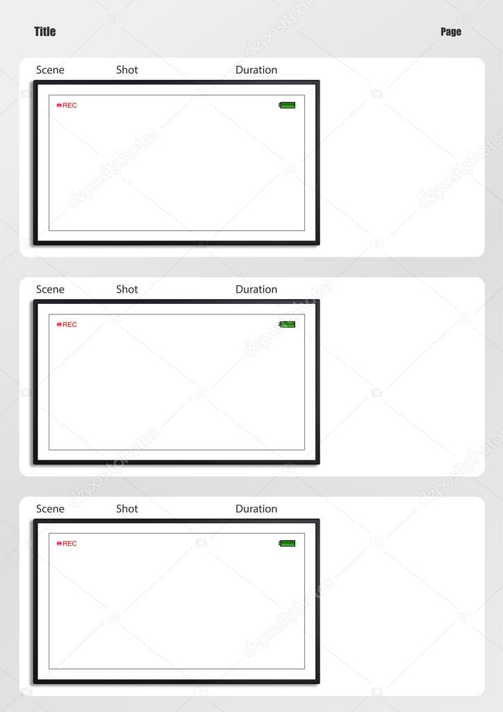 Camera viewfinder storyboard template 3 frame — Stock Photo © realcg ...