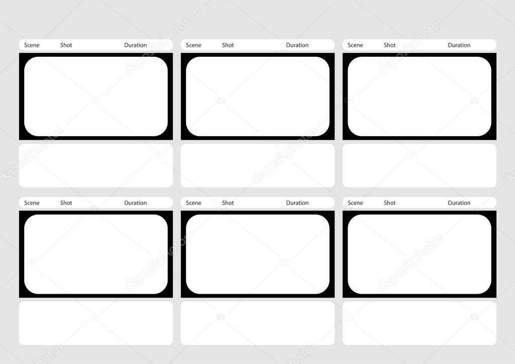 HDTV classical style 6 frame storyboard template Stock Vector by ...
