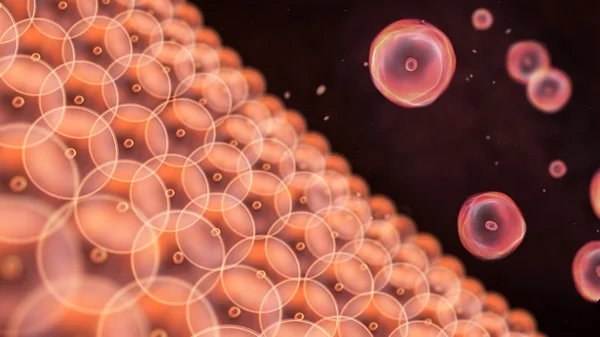 Pink skin cells moving to wall ⬇ Stock Photo, Image by © realcg #72747337