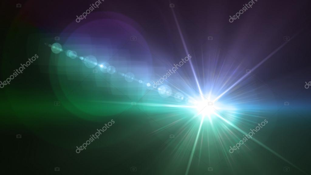 Camera flash single flare blue and green color — Stock Photo © realcg ...