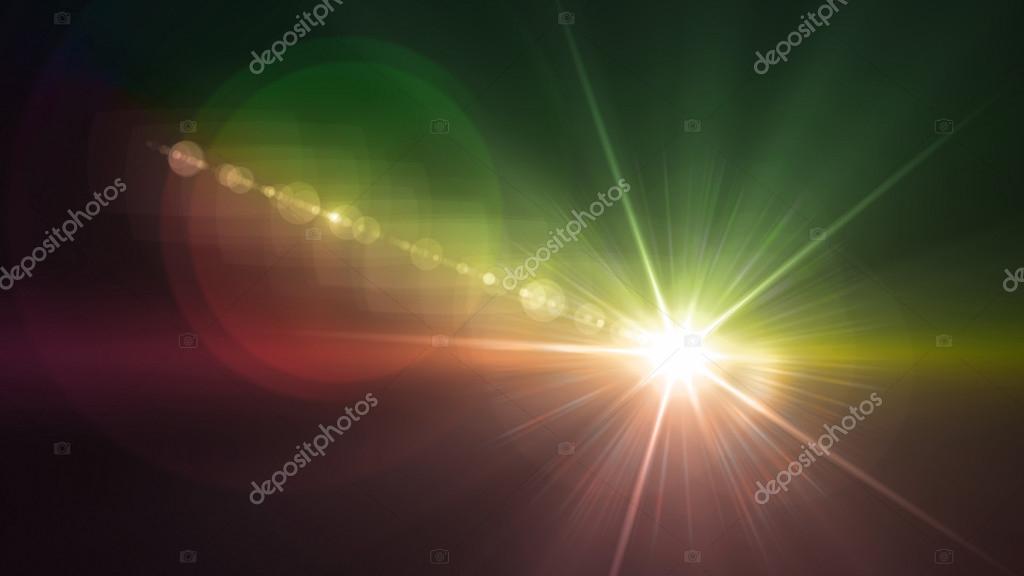 Camera flash single flare green and yellow — Stock Photo © realcg #73802411