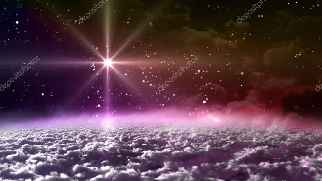 Space night red star planet — Stock Photo © realcg #73803543