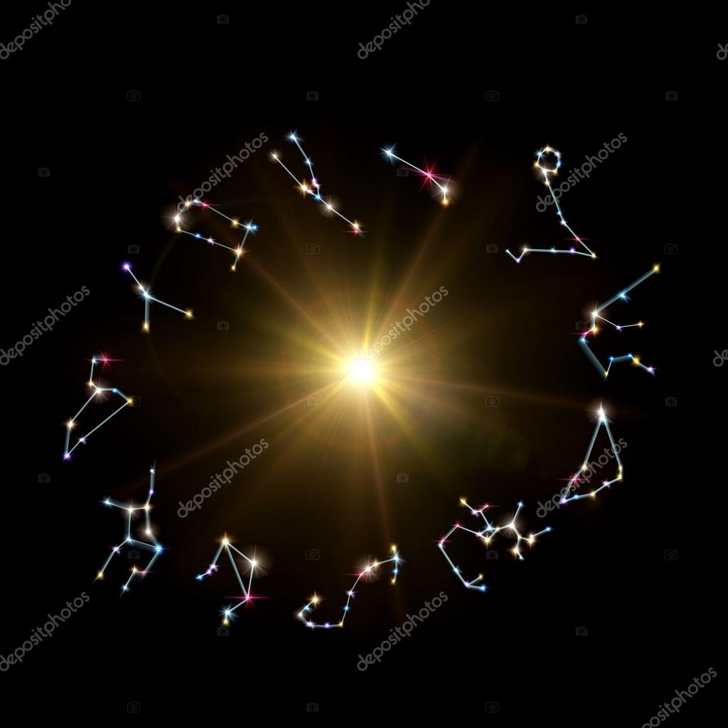 Astrology Zodiac Signs with sun Stock Photo by ©realcg 98226422