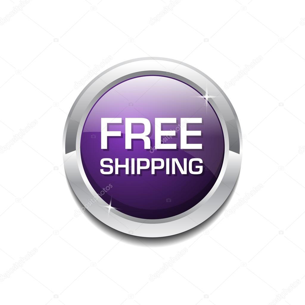 Free Shipping Button Stock Vector by ©rizwanali3d 63446895