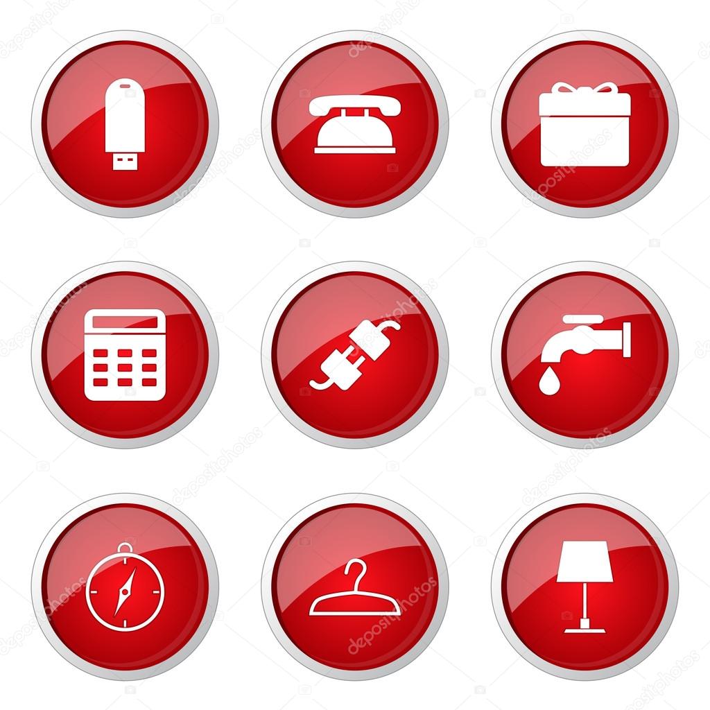 House Equipment Button Icon Stock Vector Image by ©rizwanali3d #65453893