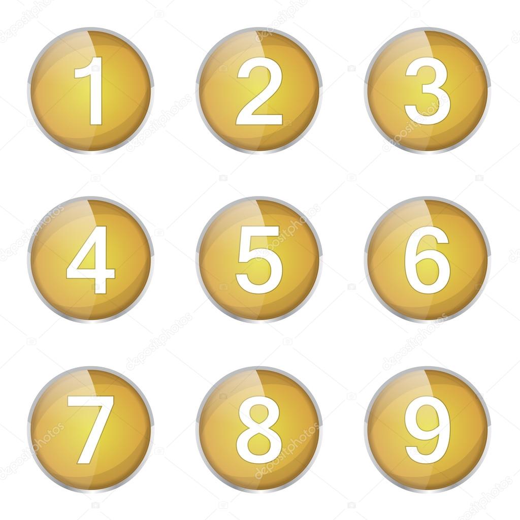 Numbers Counting Icon Set Stock Vector by ©rizwanali3d 72041725