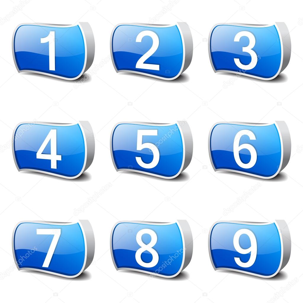 Numbers Counting Icon Set — Stock Vector © rizwanali3d #75625633