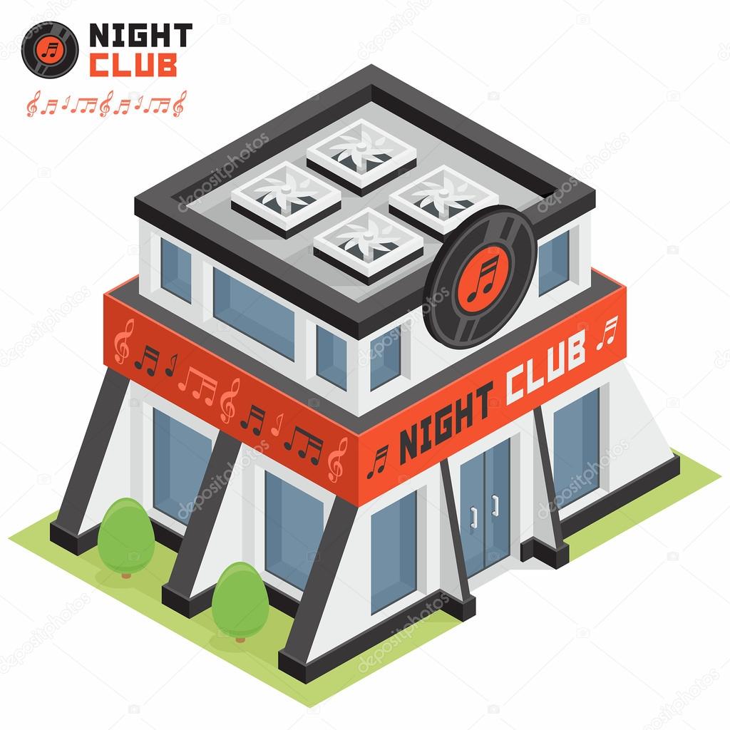 Night club building Stock Vector Image by ©Volykievgenii #96312728