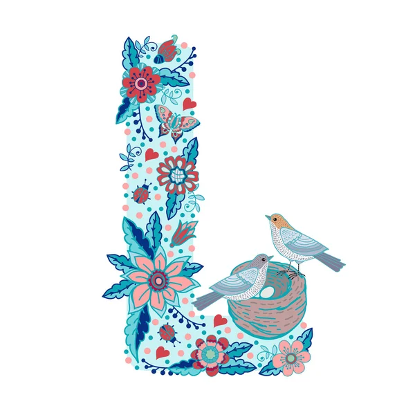 ᐈ Alphabet flowers stock vectors, Royalty Free floral alphabet ...