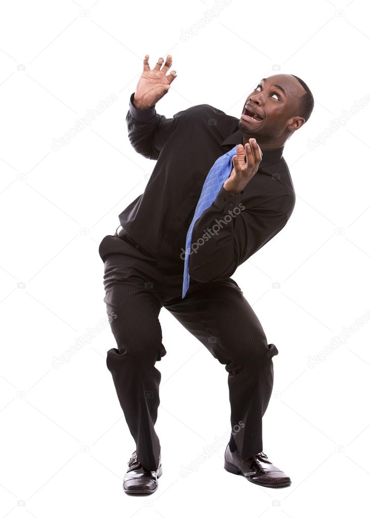 Scared black businessman Stock Photo by ©zdenkam 100388690