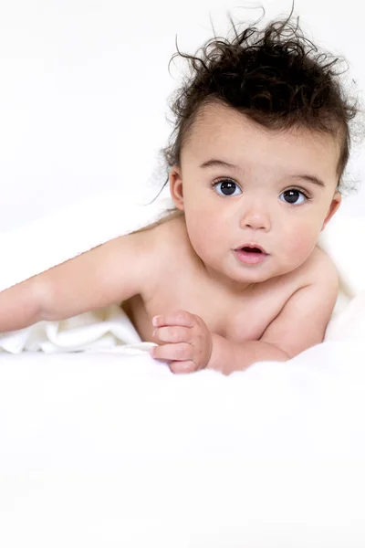 Sweet baby face smiling — Stock Photo © vilevi #6373920
