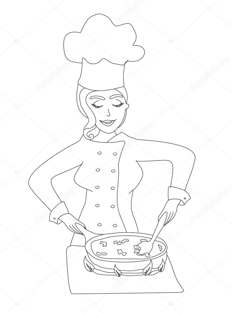 Chef cooks Stock Vector by ©JackyBrown 73636139