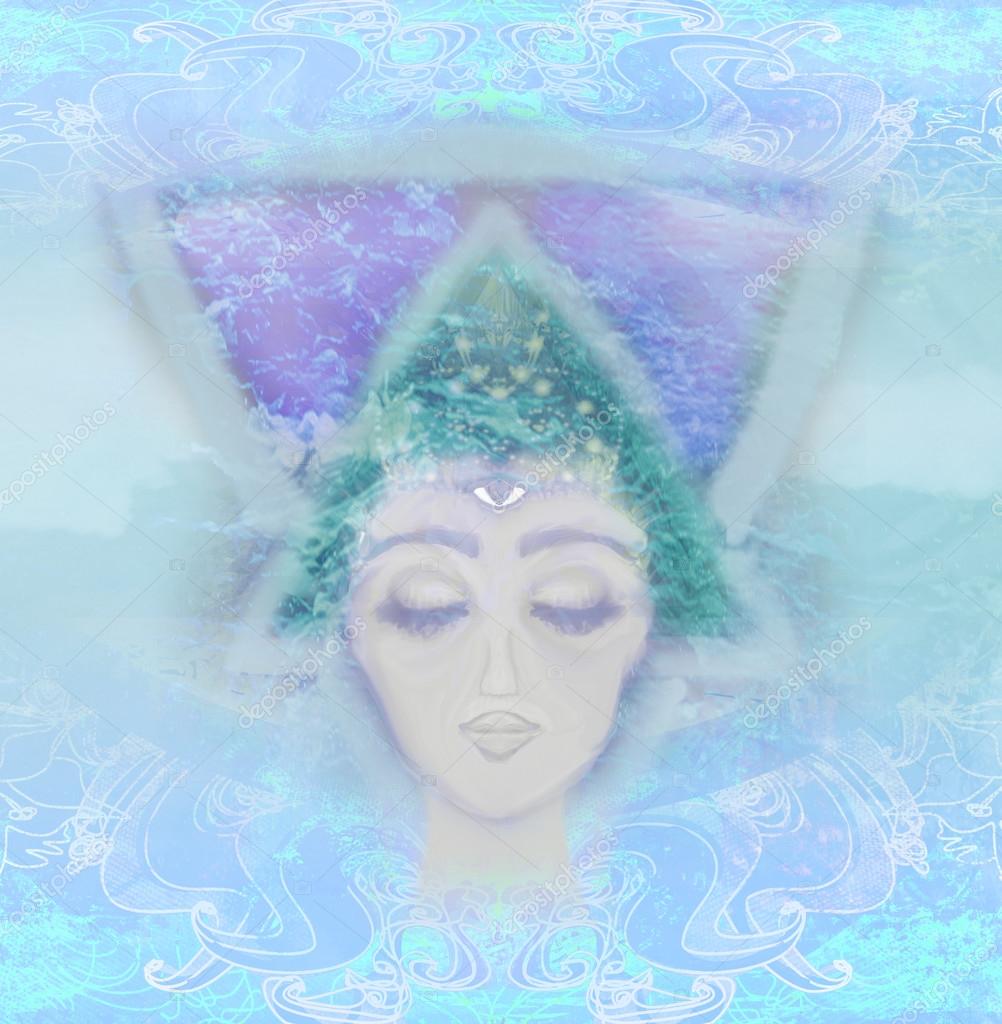 Woman with third eye, psychic supernatural senses — Stock Photo ...