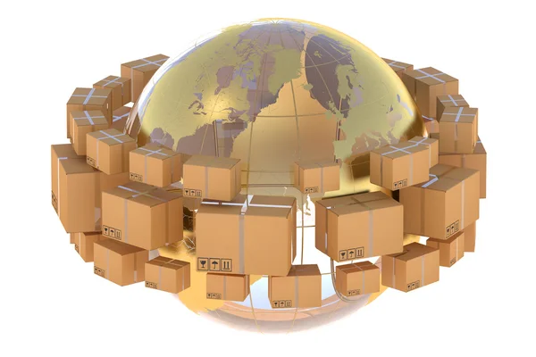 Global shipping and worldwide logistics concept — Stock Photo ...