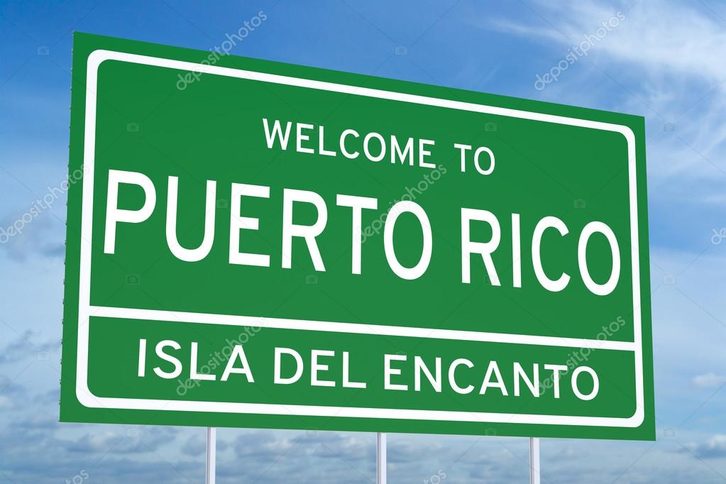 Bienvenido a la señal de tráfico del estado de Puerto Rico 2023
