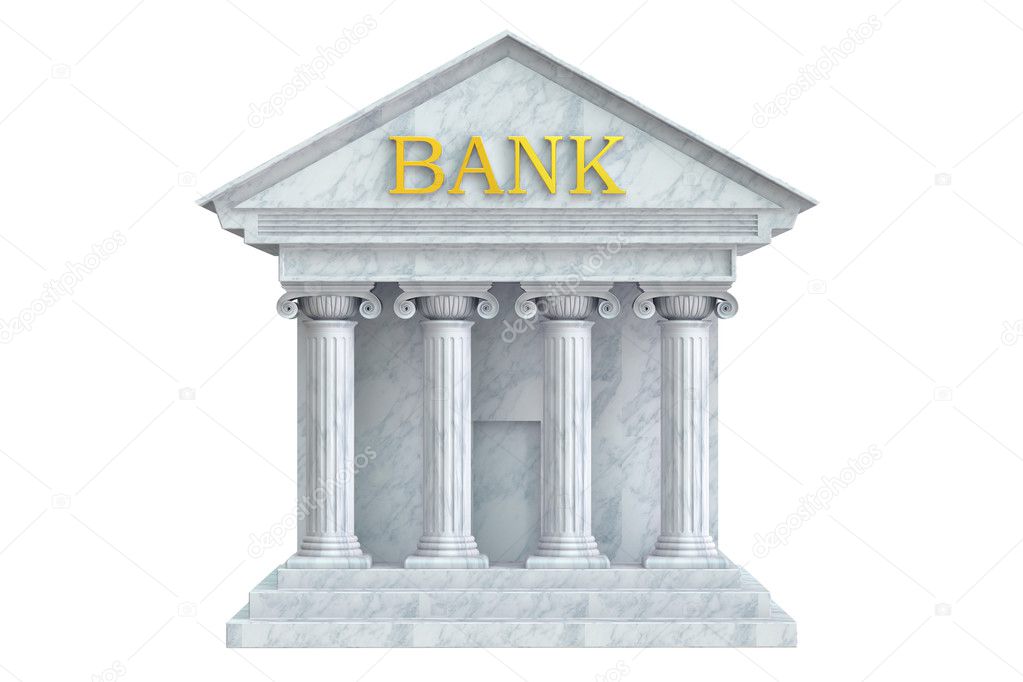 Bank building, 3D rendering — Stock Photo © alexlmx #106985612