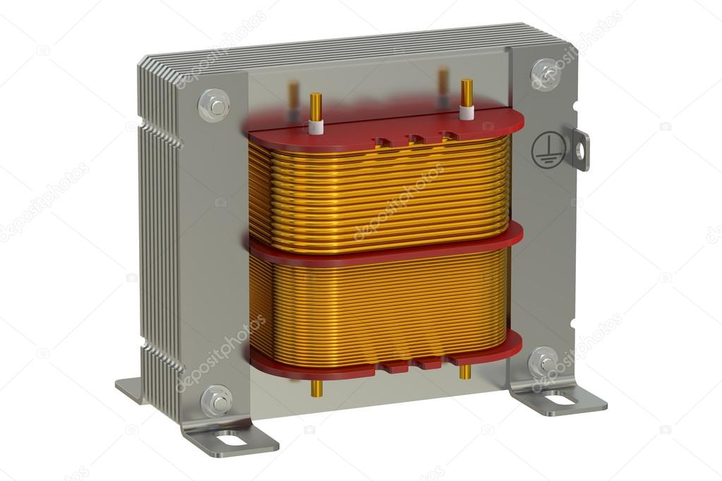 Transformador el ctrico, renderizado 3D 2024