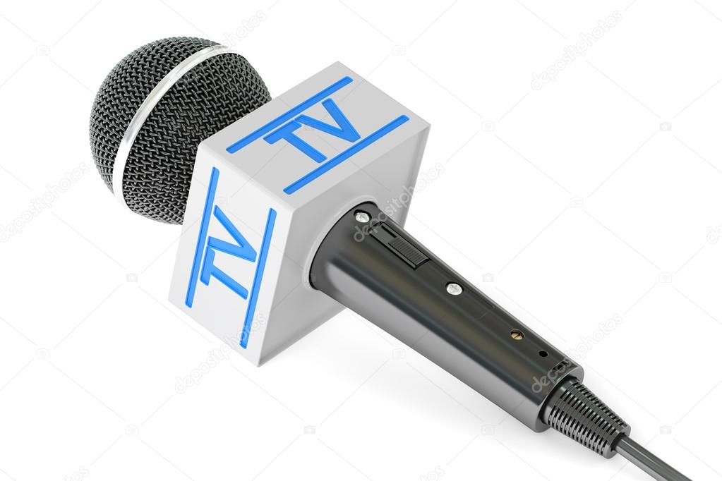 Microphone tv, 3D rendering Stock Photo by ©alexlmx 122551304