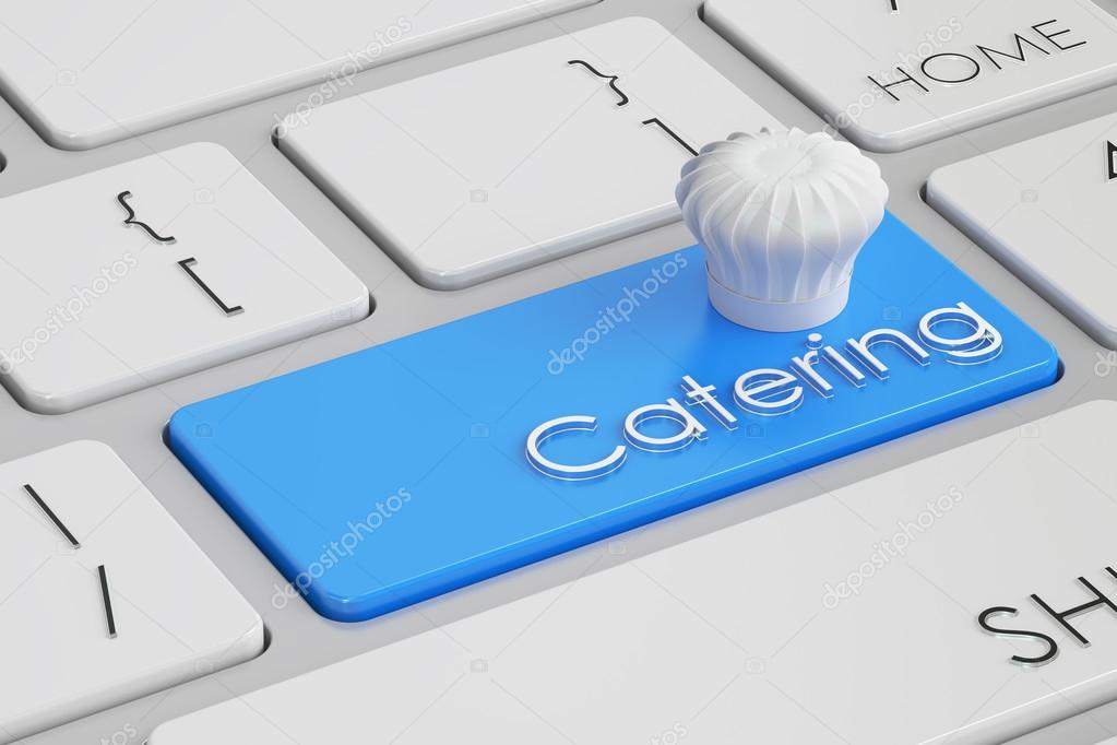 Catering button on keyboard, 3D rendering Stock Photo by ©alexlmx 123535790