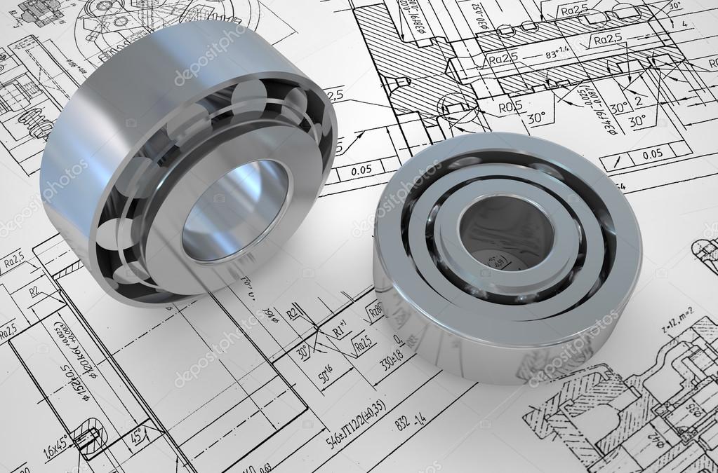Bearings on the drawing — Stock Photo © alexlmx #66909963