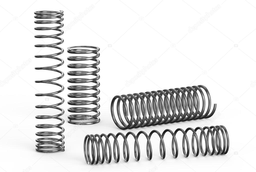 Helical coil springs Stock Photo by ©alexlmx 69139837