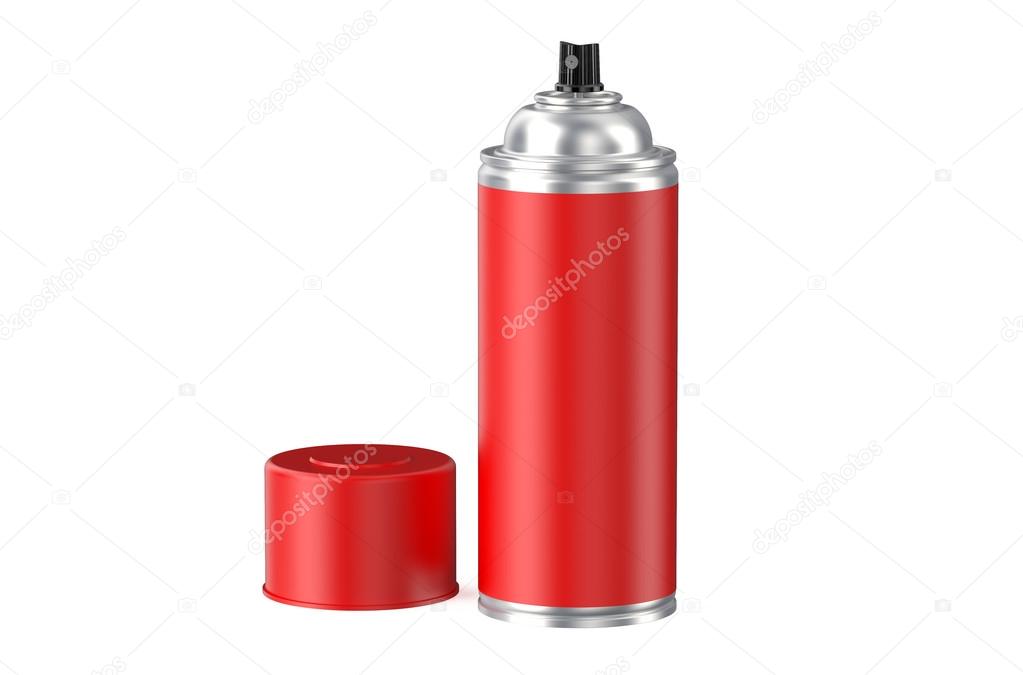 Red spray can Stock Photo by ©alexlmx 73505473