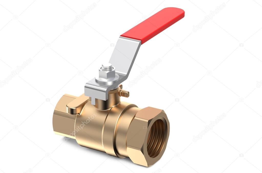 Red ball valve Stock Photo by ©alexlmx 74567835