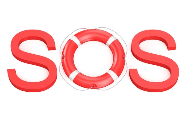 Concept: word SOS with lifebuoy. 3D rendering. Stock Photo by ©ARudolf ...