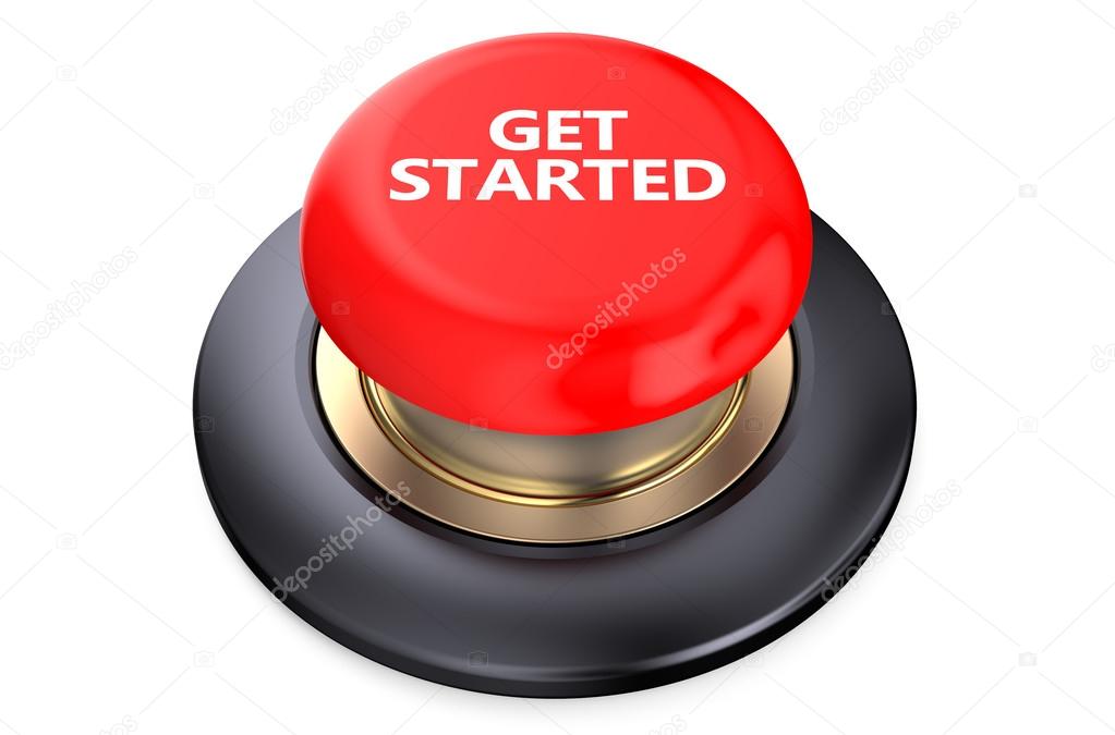 Get started Red button — Stock Photo © alexlmx #77815174