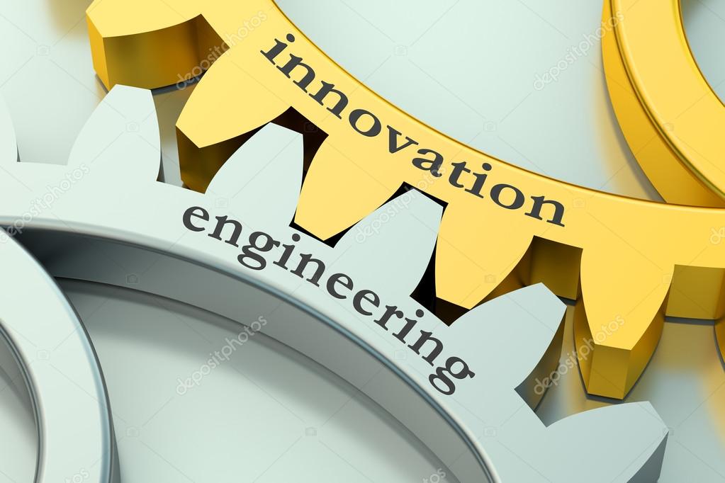 Engineering Innovation concept on the gearwheels — Stock Photo ...