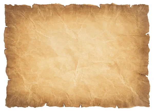 Old Parchment Paper Sheet Vintage Aged Texture Isolated White ...
