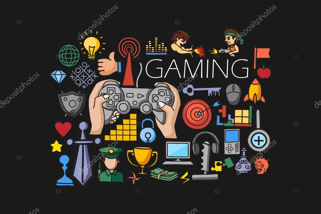Gaming concept for web design template Stock Vector Image by ...