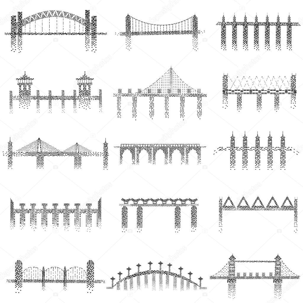 Different structure of Bridge Stock Vector by ©stockshoppe #117476022