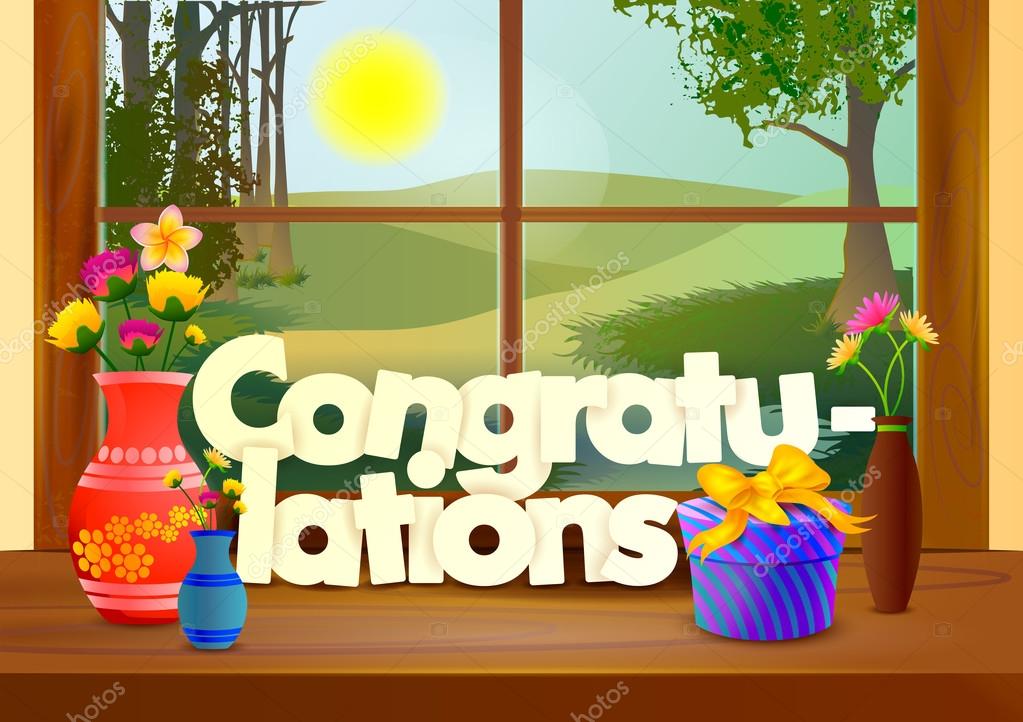 Congratulations wallpaper background Stock Vector Image by ©stockshoppe ...