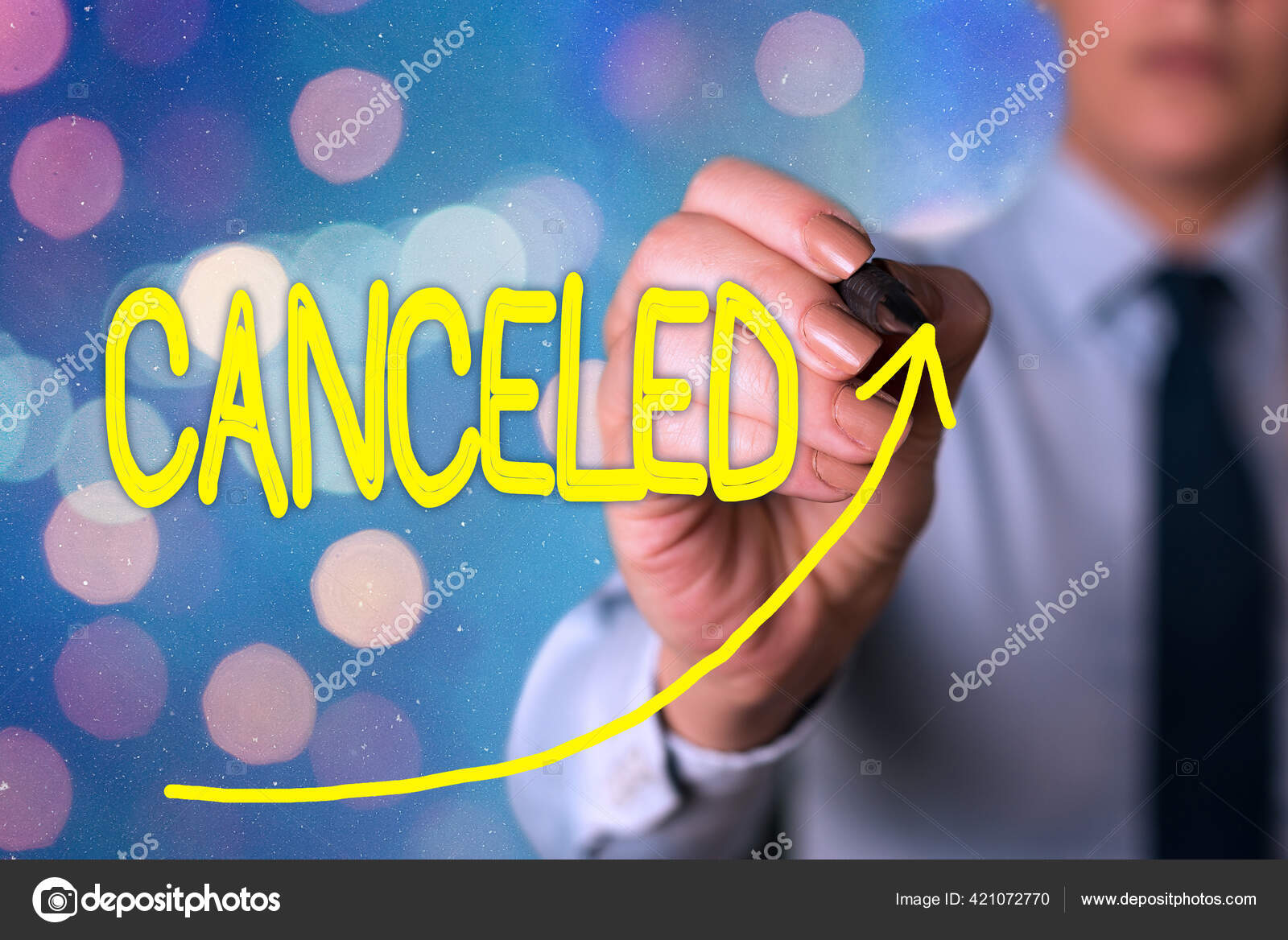 Text sign showing Canceled. Conceptual photo to decide not to conduct ...
