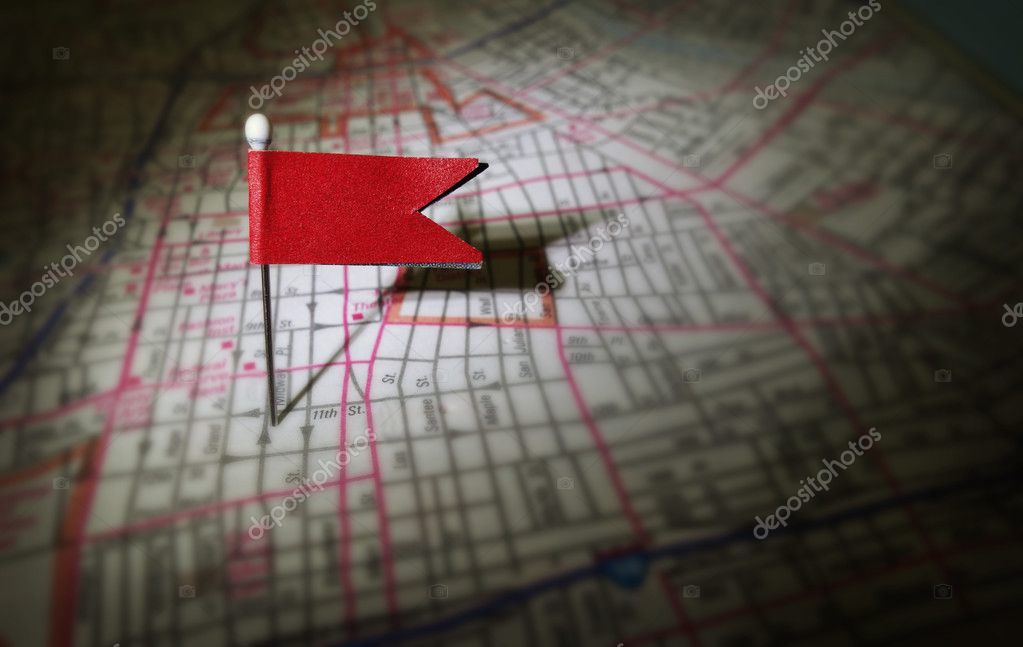 Red pin map — Stock Photo © zimmytws #73306889