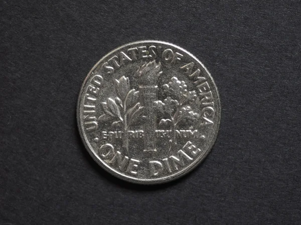 One dime, 10 Dollar cents coin, currency of United States (USA) - Stock ...