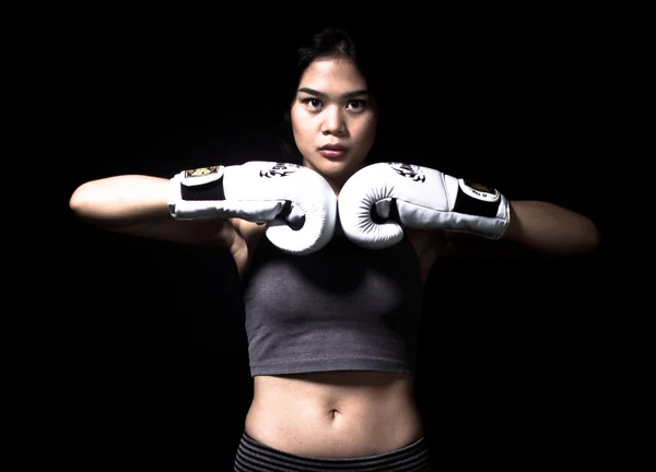 Asian Female Boxer — Stock Photo © ragakawaw #65434605
