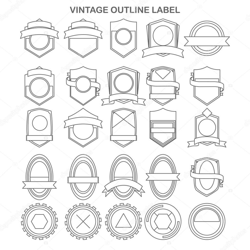 Vintage Label Outline