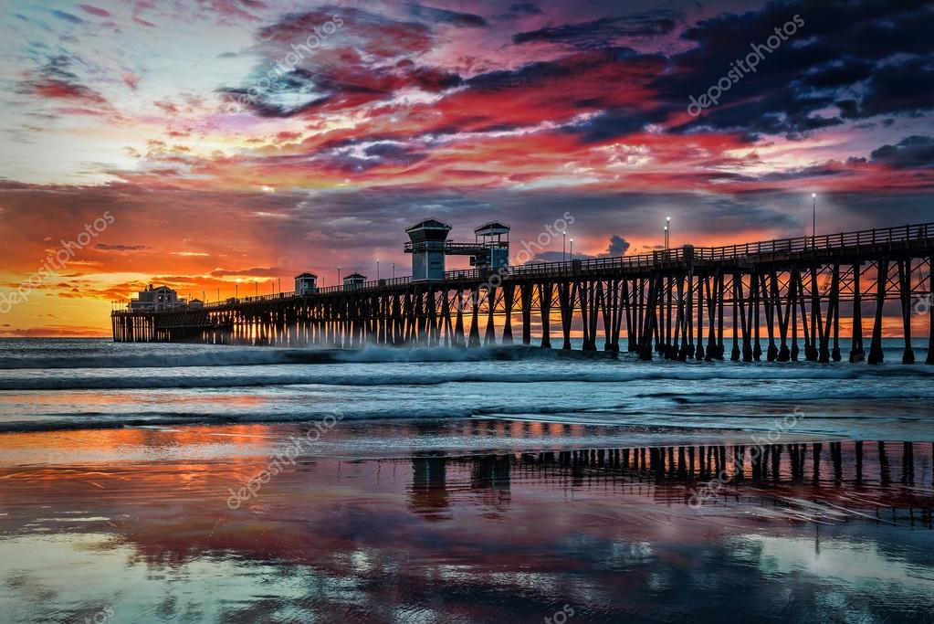 Sunset at Oceanside Pier Stock Photo by ©alancrosthwaite 66284181