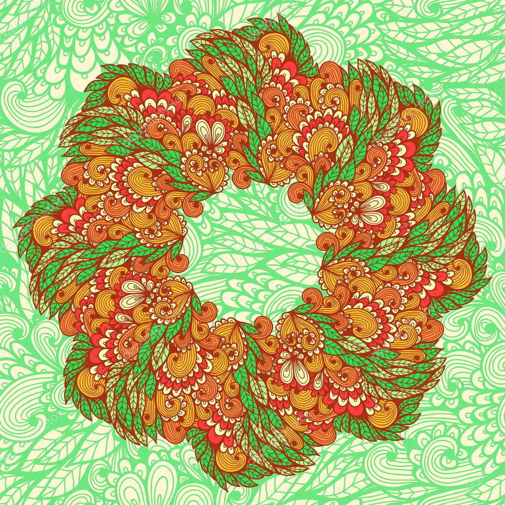 Hand drawn floral garland Stock Vector Image by ©tairen10 #56264145