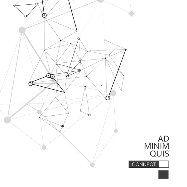 Modern Black Connect Abstract Lines On White Background For Concept Design And Vector Technology