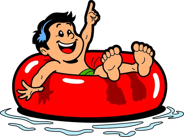 River Tubing Cartoon
